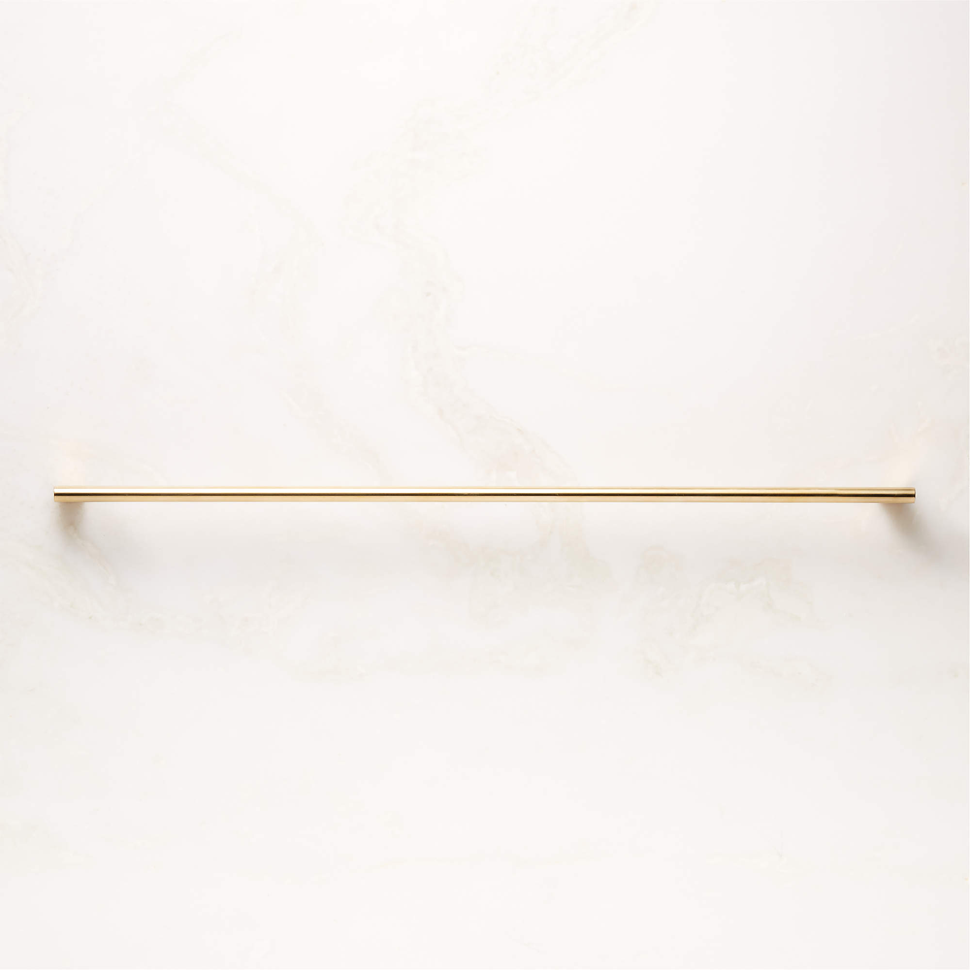 Kela Unlacquered Brass Handle 18'' + Reviews | CB2