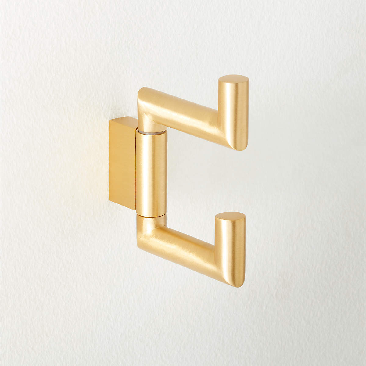 Kela Brushed Brass Swivel Hook + Reviews | CB2