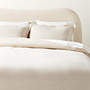 Kellen Modern Organic Cotton-Blend Beige Full/Queen Duvet Cover ...