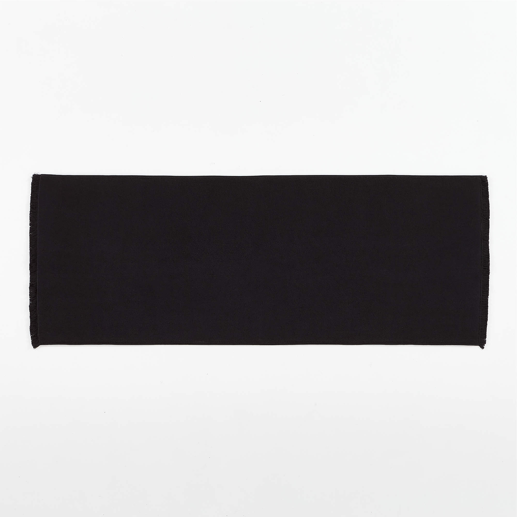 Kindred Organic Cotton Black Bath Runner Rug 24"x60" by Kravitz Design ...