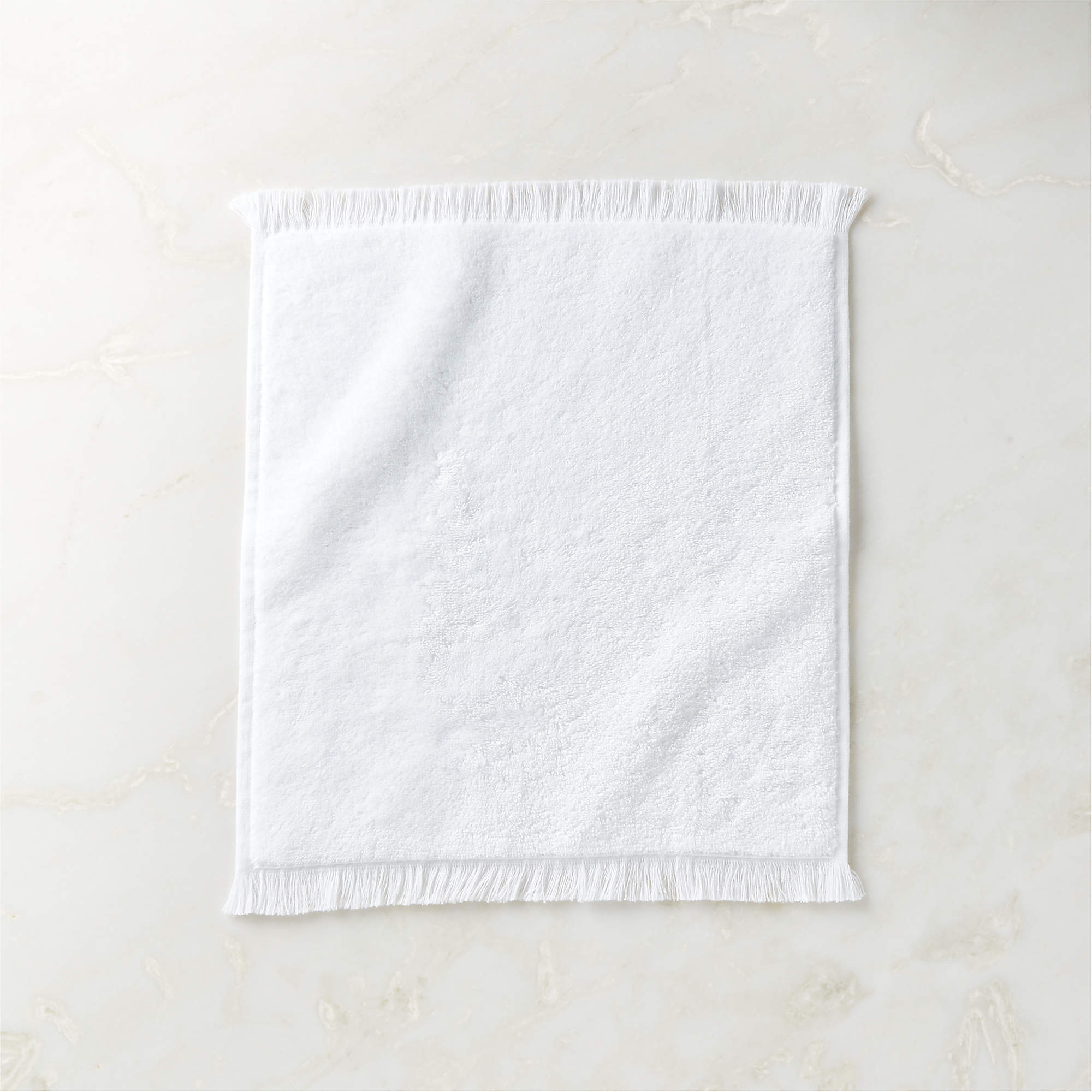 Kindred Organic Cotton White Washcloth by Kravitz Design | CB2