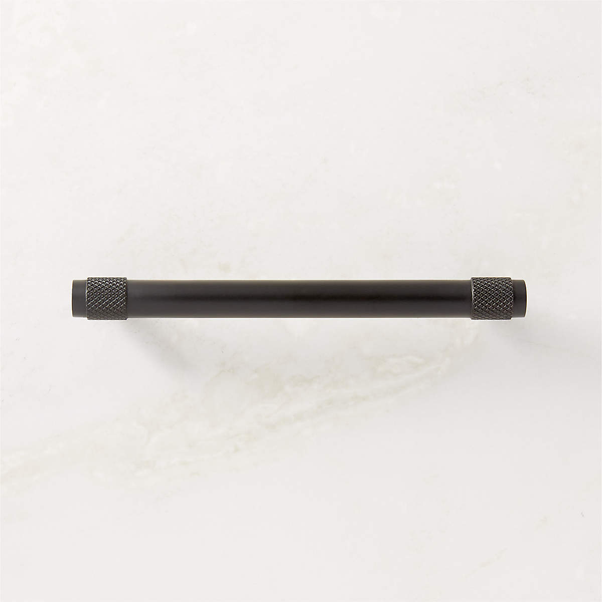 Peri Knurled Black Cabinet Handle 5'' | CB2