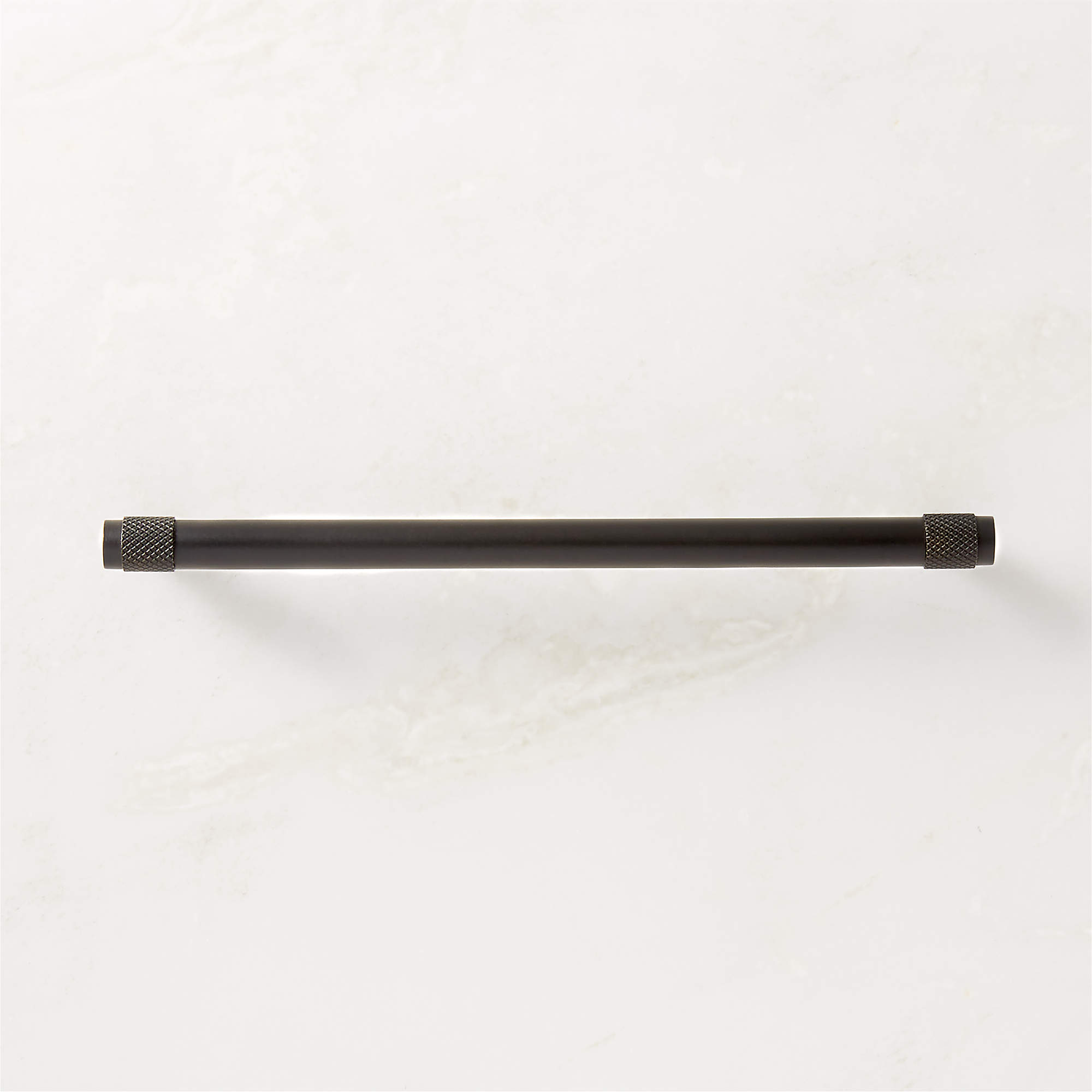 Peri Knurled Black Cabinet Handle 8'' | CB2