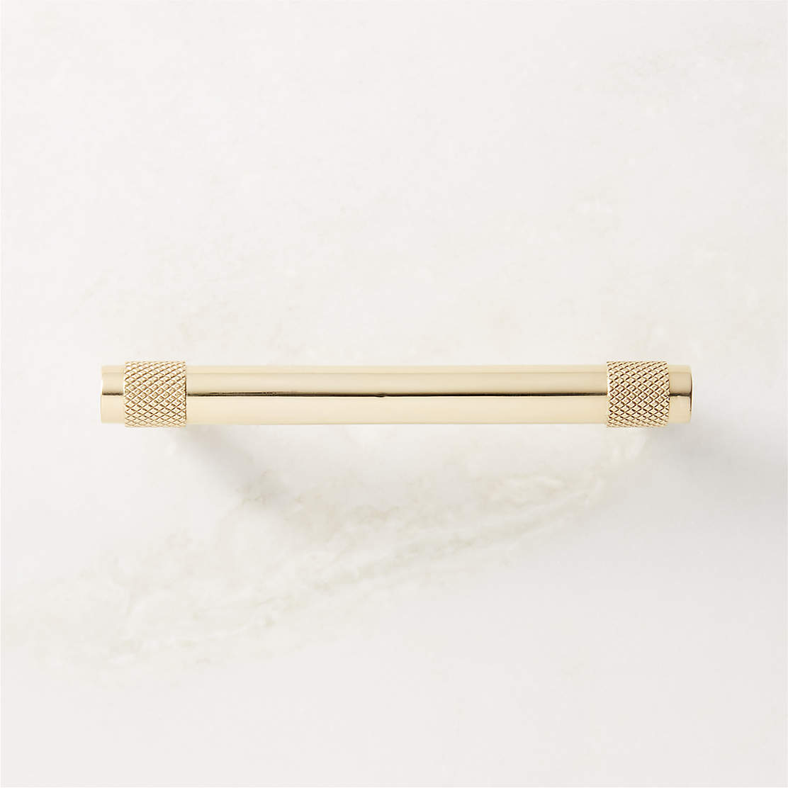 Peri Knurled Black Cabinet Handle 4'' | CB2 Canada