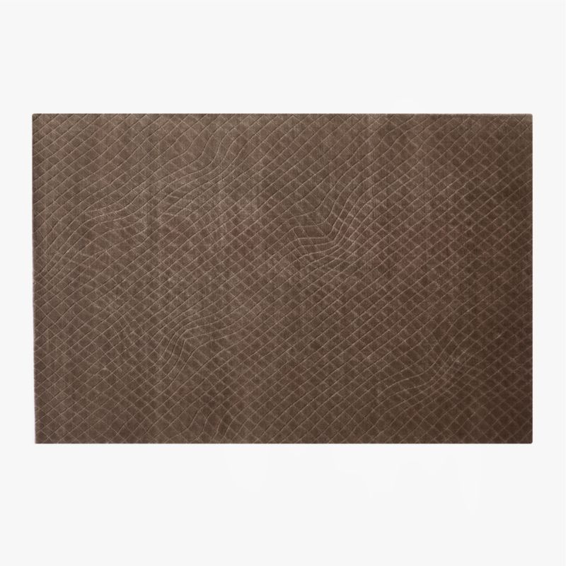 Kole Sienna Brown Abstract Performance Nylon Area Rug 6'x9' + Reviews | CB2