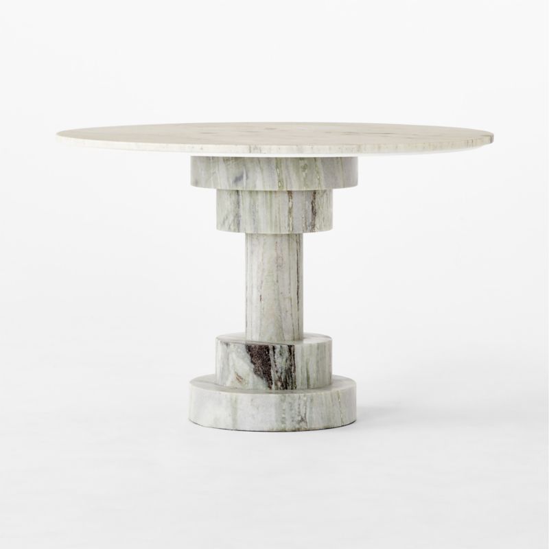 Kota 47" Round Marble Dining Table + Reviews | CB2