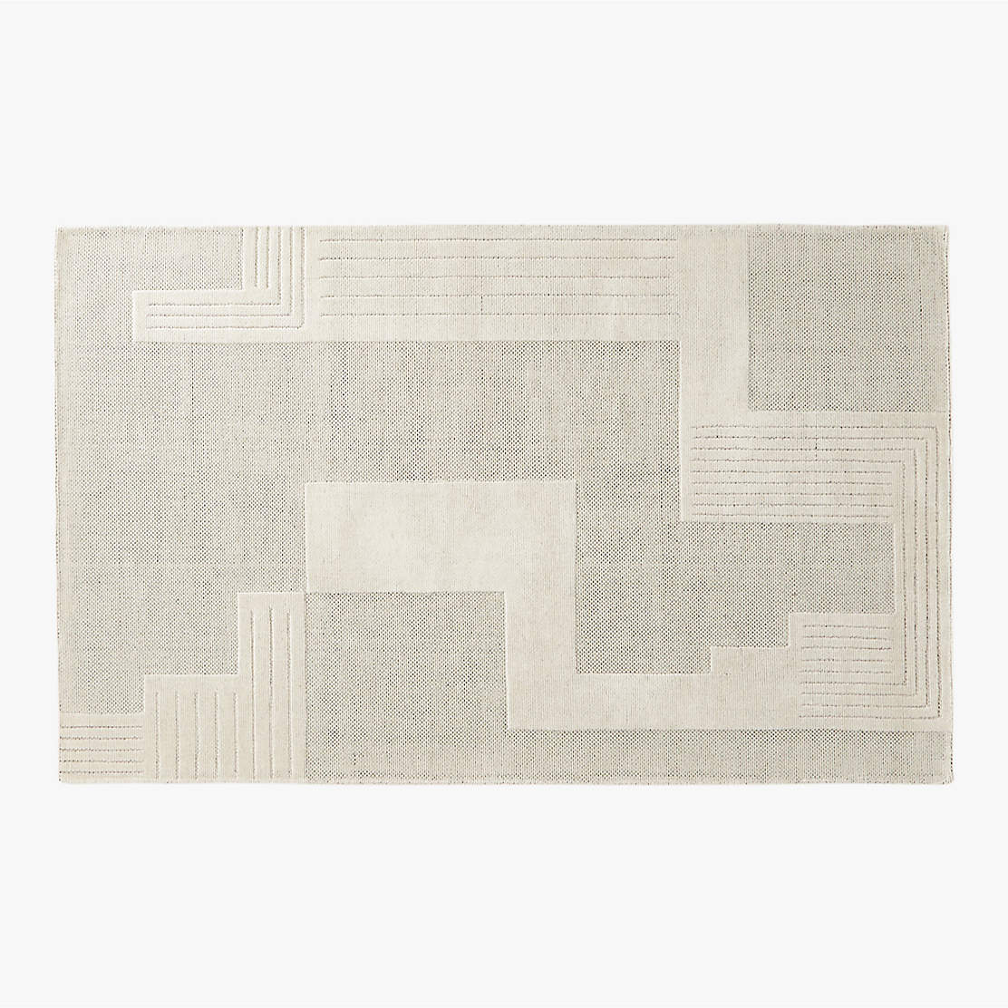 Larso Modern White Wool Area Rug 9'x12' + Reviews | CB2
