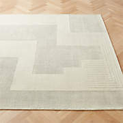Larso Modern White Wool Area Rug 8'x10' + Reviews | CB2