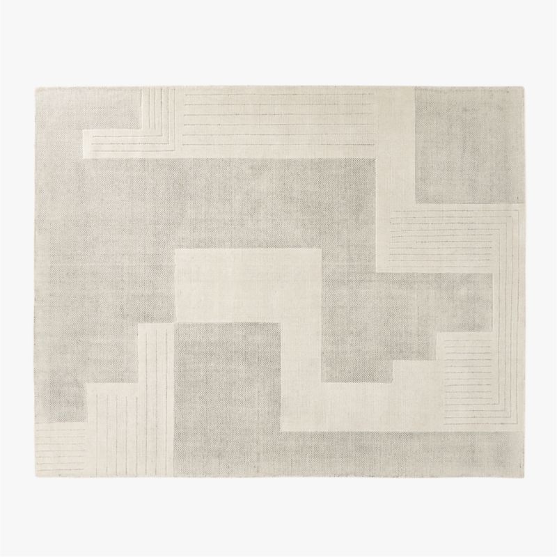 Larso Modern White Wool Area Rug 8'x10' + Reviews | CB2