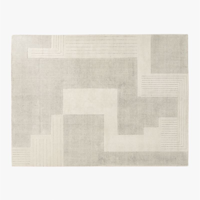 Larso Modern White Wool Area Rug 9'x12' + Reviews | CB2