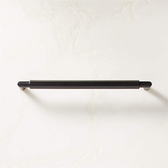 Lavau Black Cabinet Handle with Backplate 8" | CB2