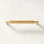 Lavau Modern Brushed Brass Modern Cabinet Handle 5" + Reviews | CB2