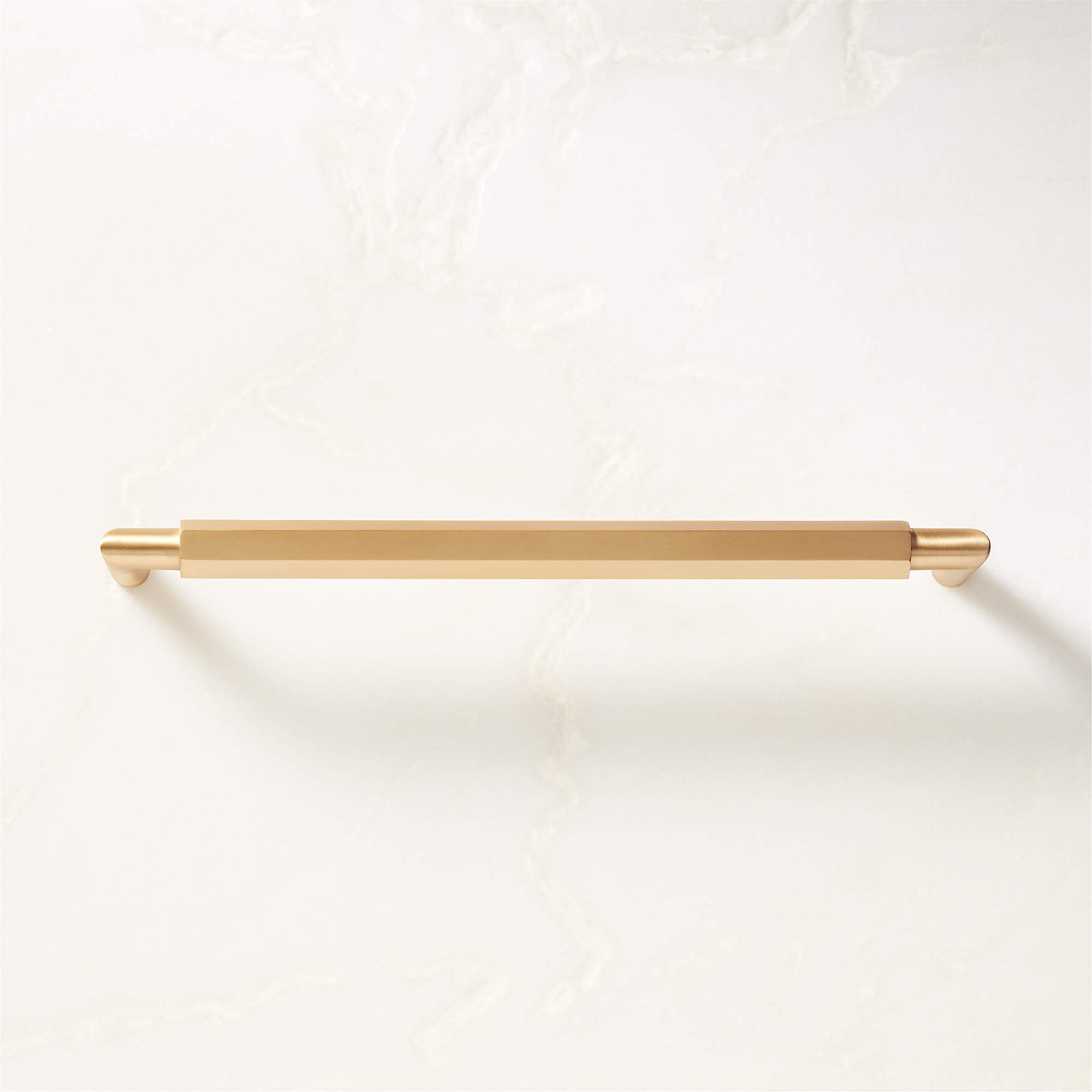 Lavau Modern Brushed Brass Modern Cabinet Handle 8" + Reviews | CB2
