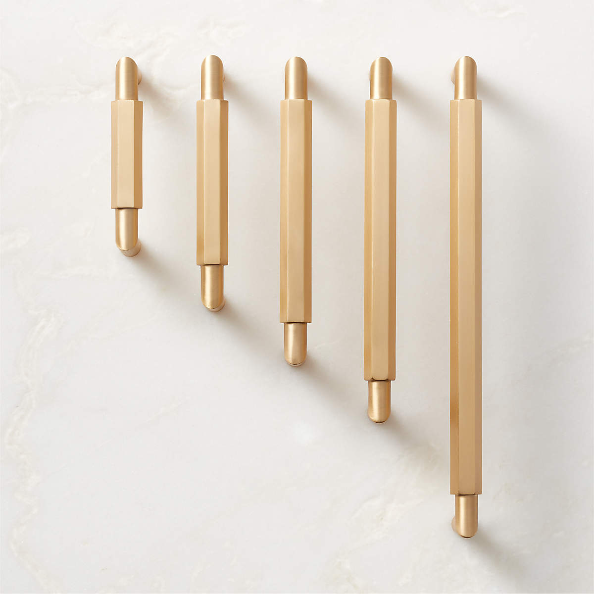 Lavau Brushed Brass Handles | CB2 Canada