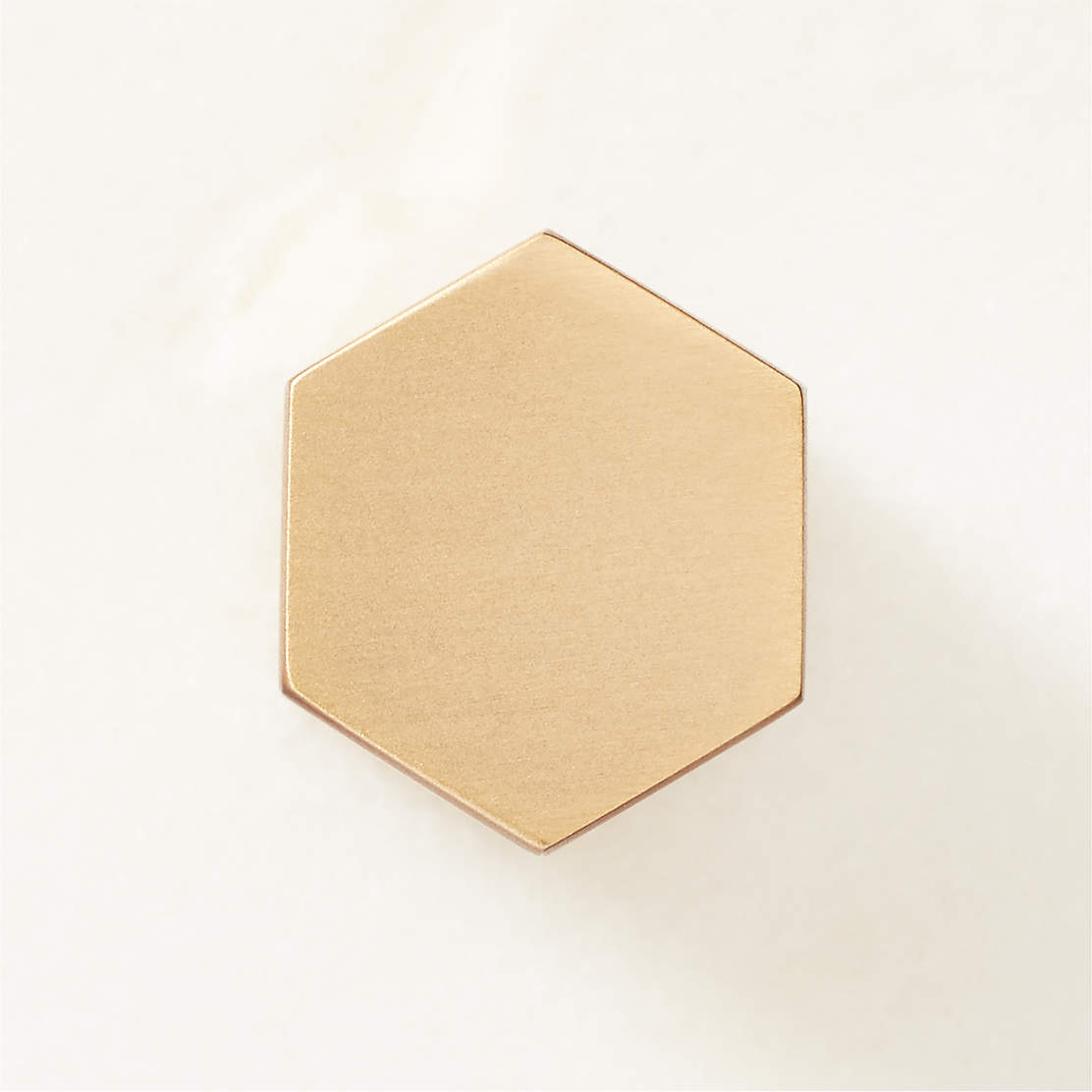 Hex Brushed Brass Knob + Reviews | CB2