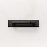 Lavau Black Cabinet Handle with Backplate 3" | CB2 Canada
