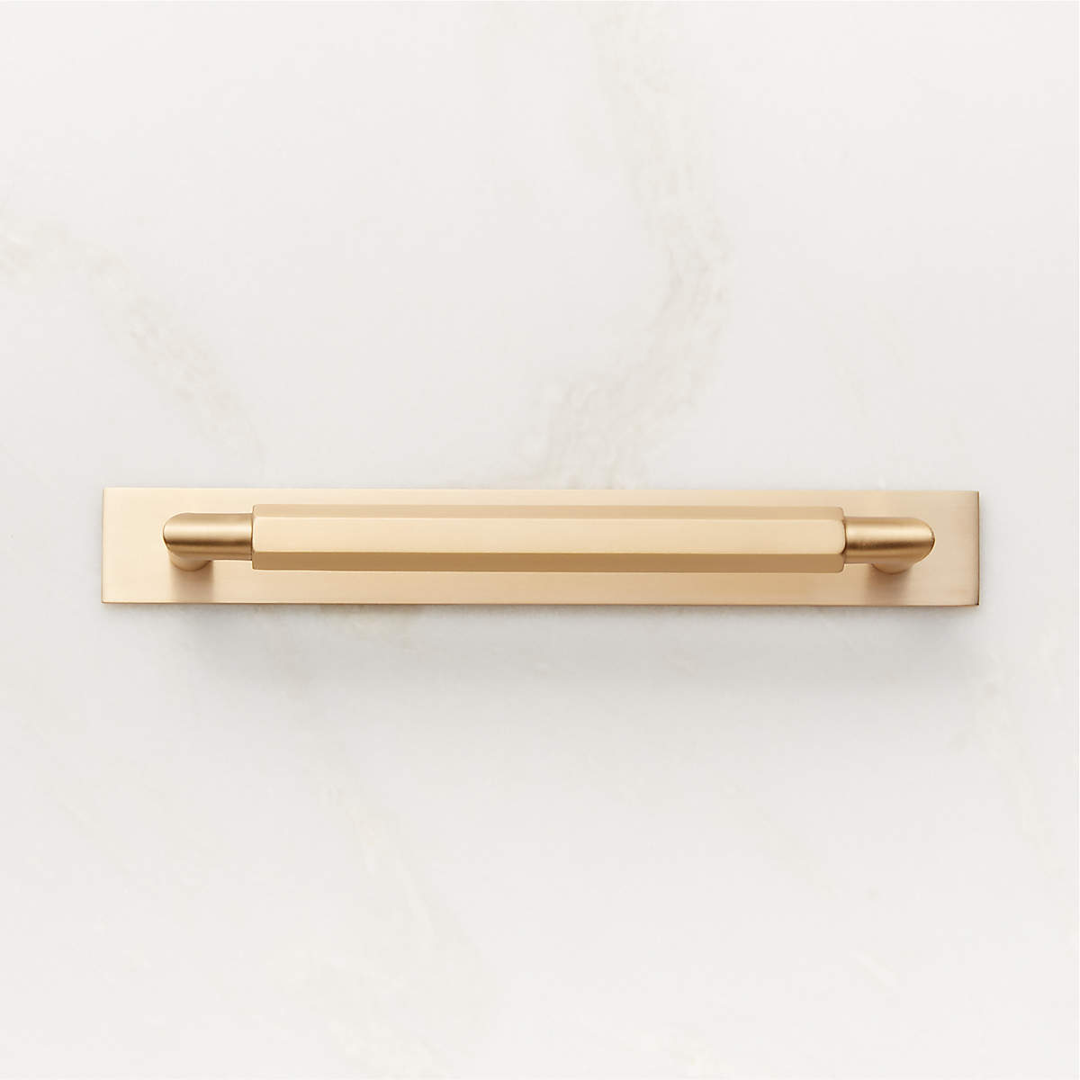 Lavau Modern Brushed Brass Modern Cabinet Handle 5" + Reviews | CB2