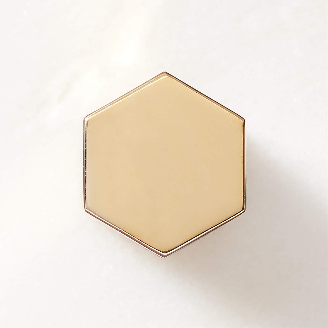 Orvietto Modern Unlacquered Brass Knob 1'' + Reviews | CB2
