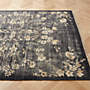 Lavish Modern Black Floral Wool Area Rug 5'x8' + Reviews | CB2