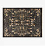 Lavish Modern Black Floral Wool Area Rug 9'x12' + Reviews | CB2