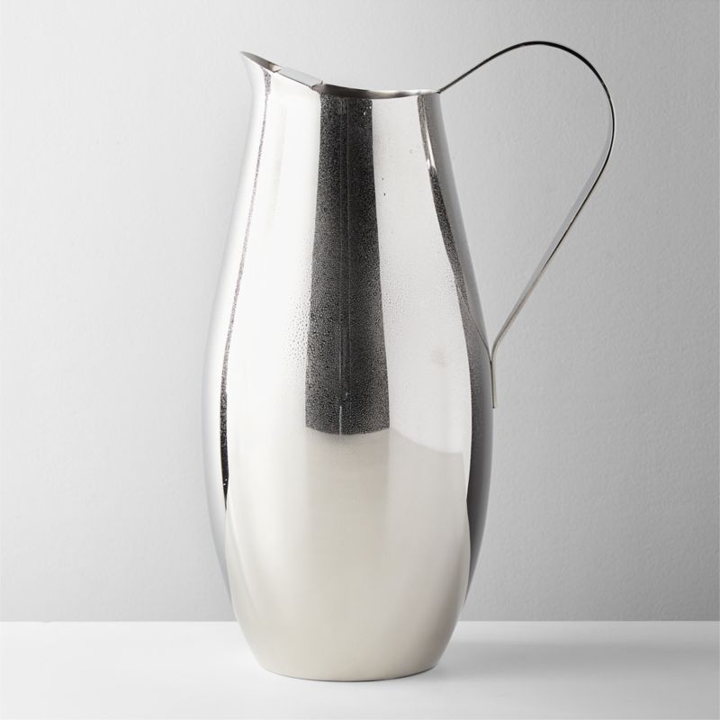 Lawrence Modern Stainless Steel Pitcher + Reviews | CB2