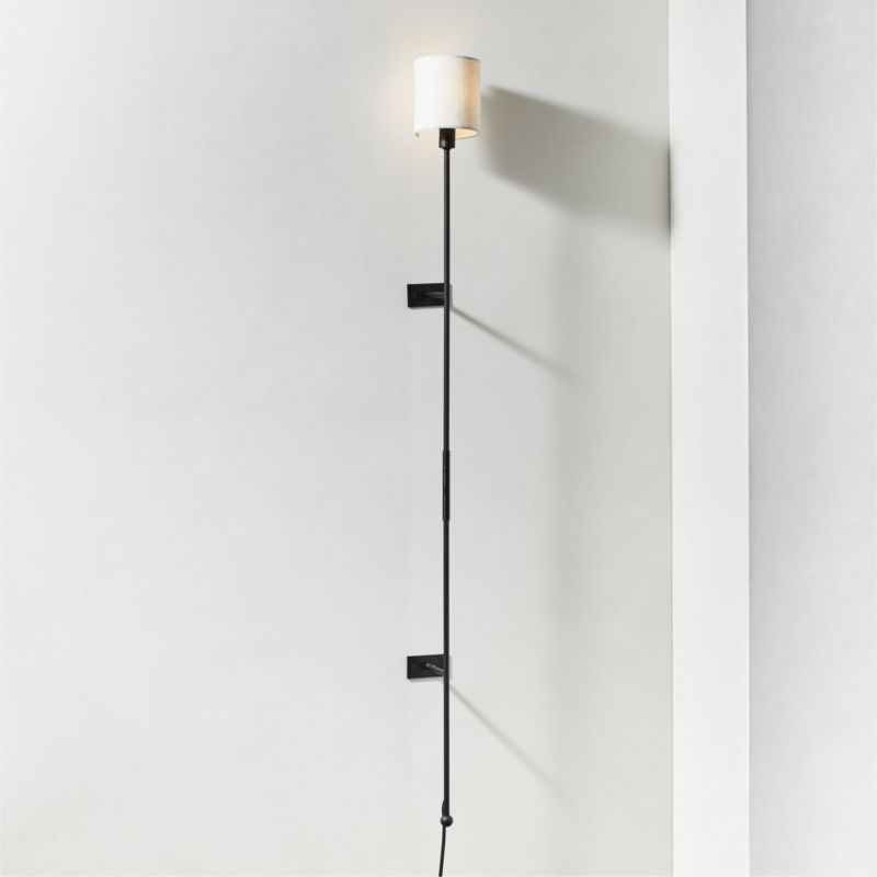 Leggero Black Pole Plug-In Wall Sconce by Goop + Reviews | CB2