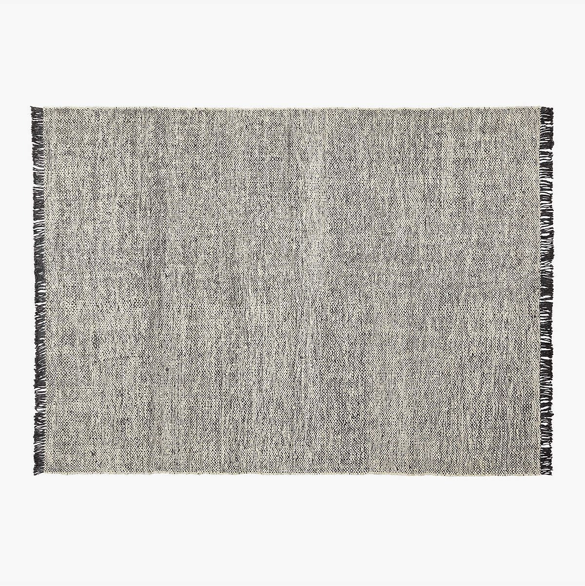 Leno Black and White Jute Area Rug 10'x14' + Reviews | CB2