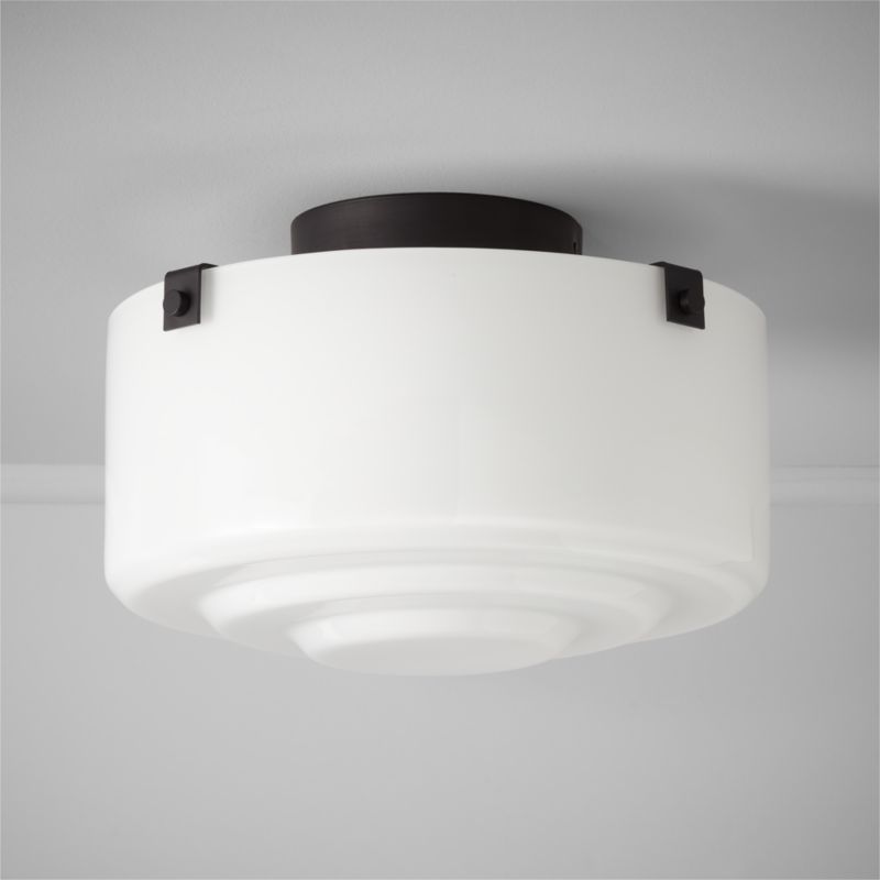 Lenon Matte Black Flush Mount Light | CB2