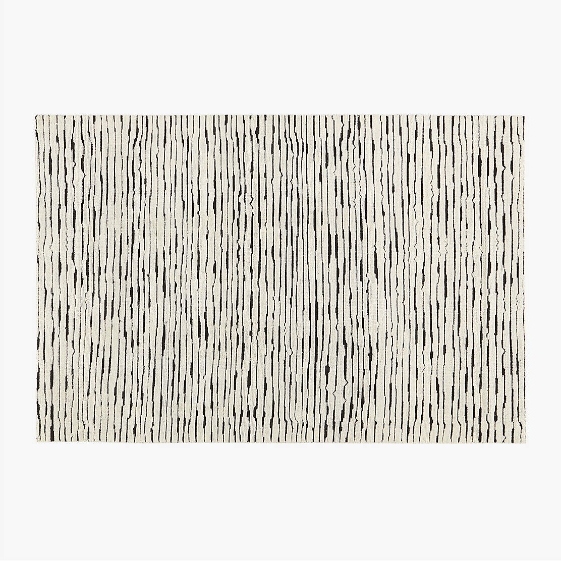 Keen Hand-Knotted White Viscose Area Rug 6'x9' + Reviews | CB2