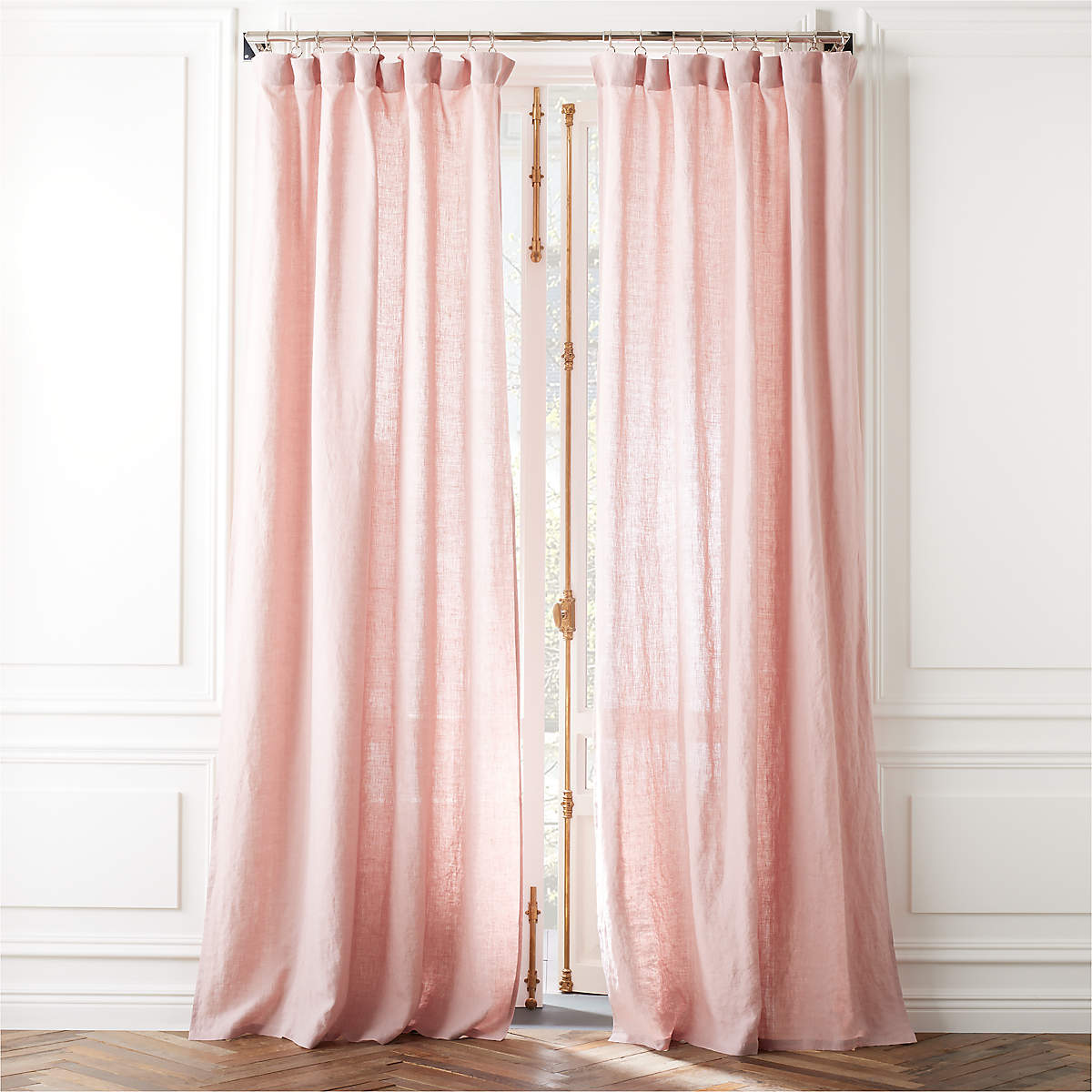Smoky Mauve Linen Window Curtain Panel 48"x96'' + Reviews | CB2 Canada