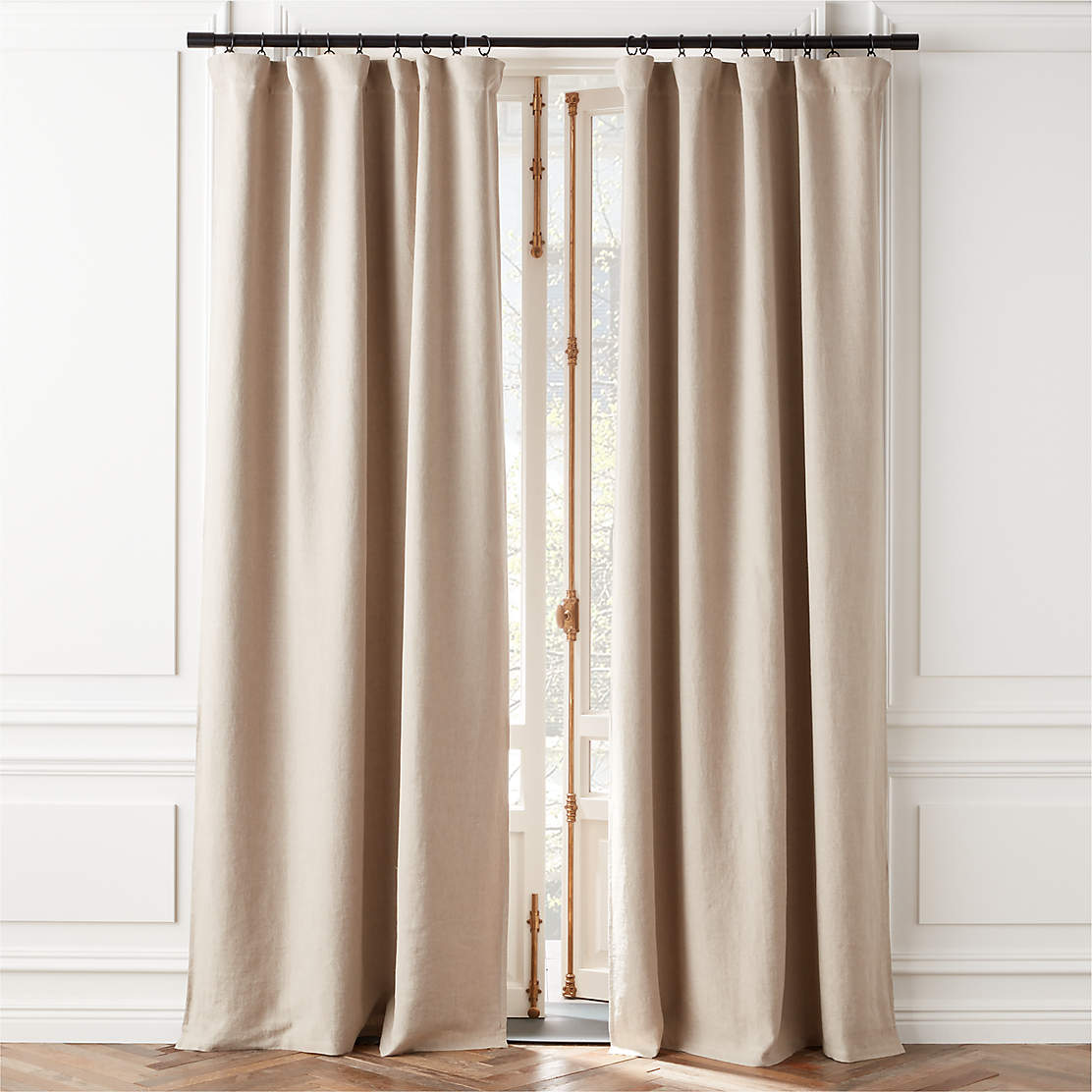 Linen Sheer White Curtain Panel | CB2 Canada