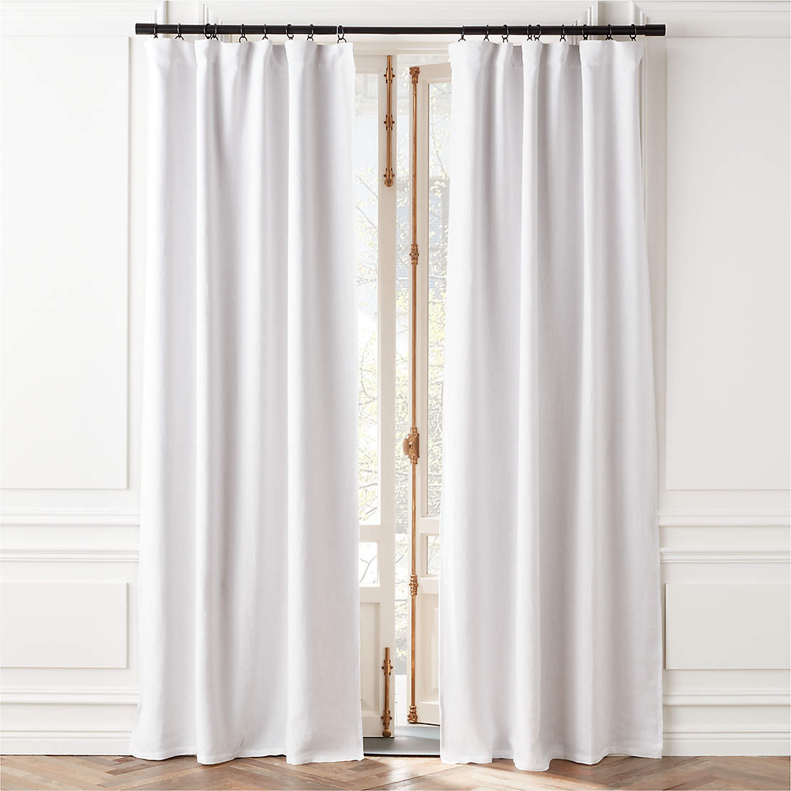 EUROPEAN FLAX-Certified Linen Natural Window Curtain Panel 48''x84 ...