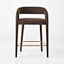 Lisette Modern Brown Counter Stool + Reviews | CB2
