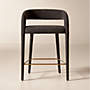 Lisette Charcoal Performance Fabric Counter Stool | CB2