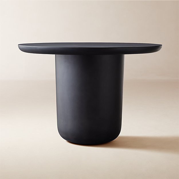 Black concrete dining table store