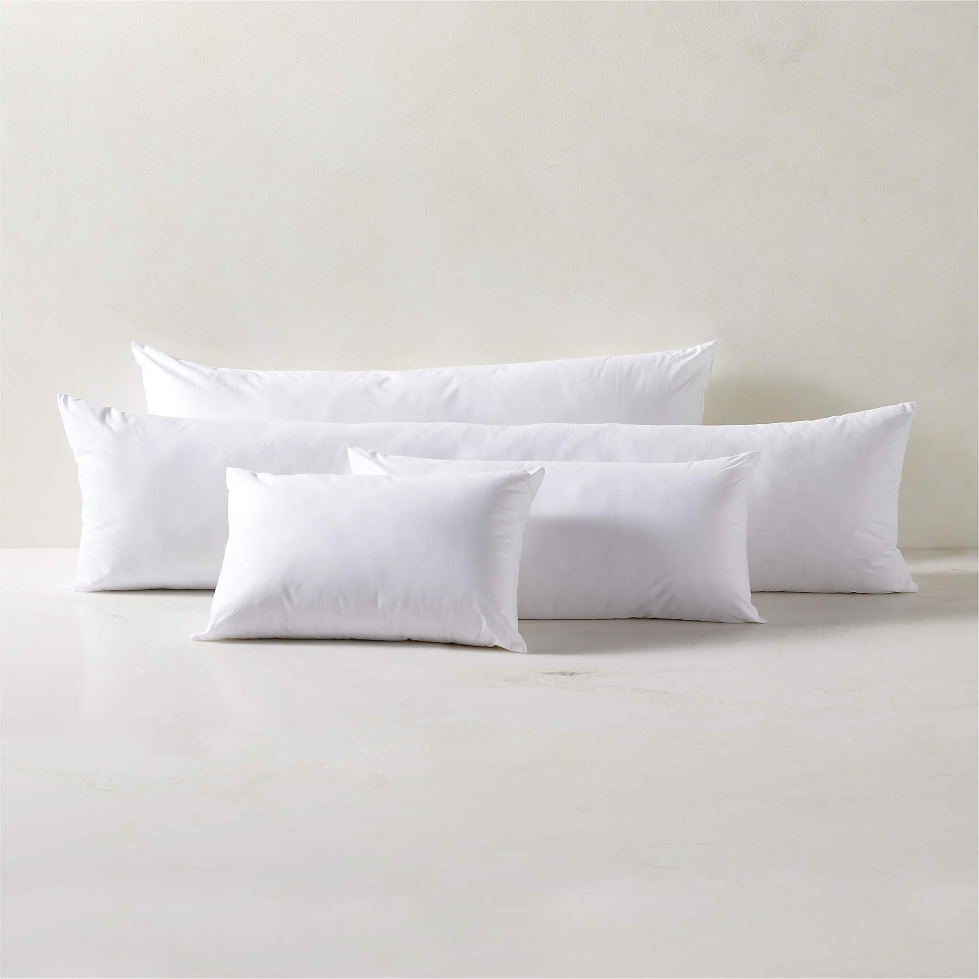 Hypoallergenic Down-Alternative Rectangular Modern Throw Pillow Inserts ...