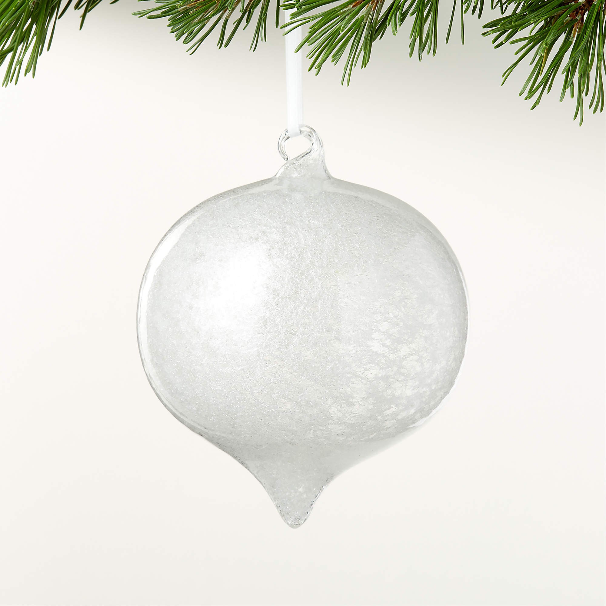 Lumi Textured Glass Christmas Tree Ornaments | CB2 Canada