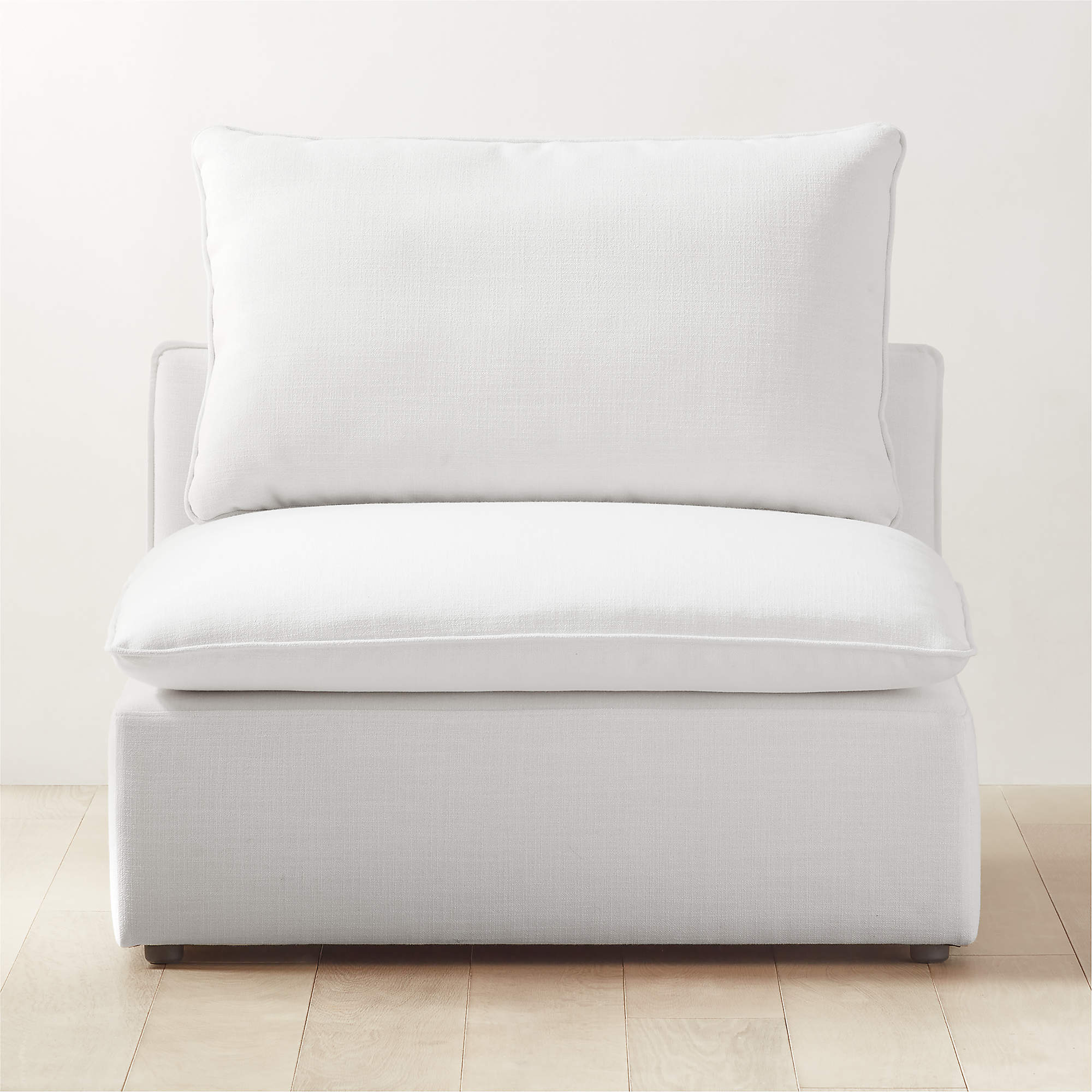 Lumin Snow White Armless Chair + Reviews | CB2
