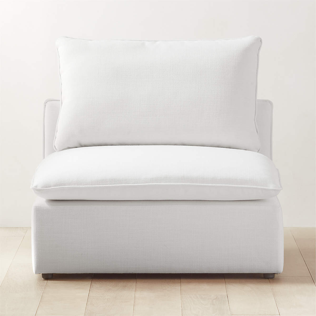 Lumin Snow White Armless Chair + Reviews | CB2
