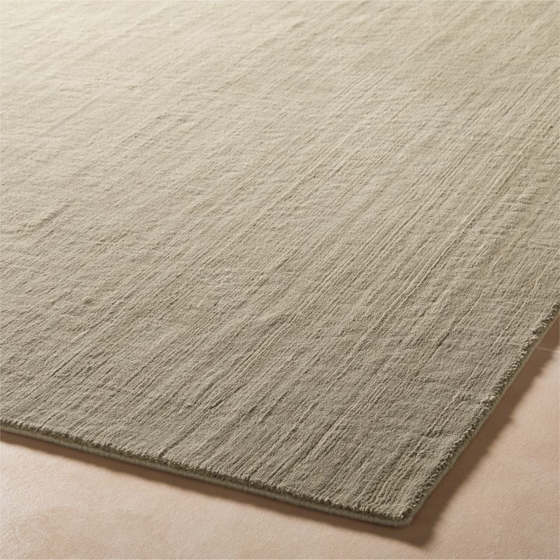 Lyla Handloomed Taupe Solid Performance Area Rug 9'x12' + Reviews | CB2 ...
