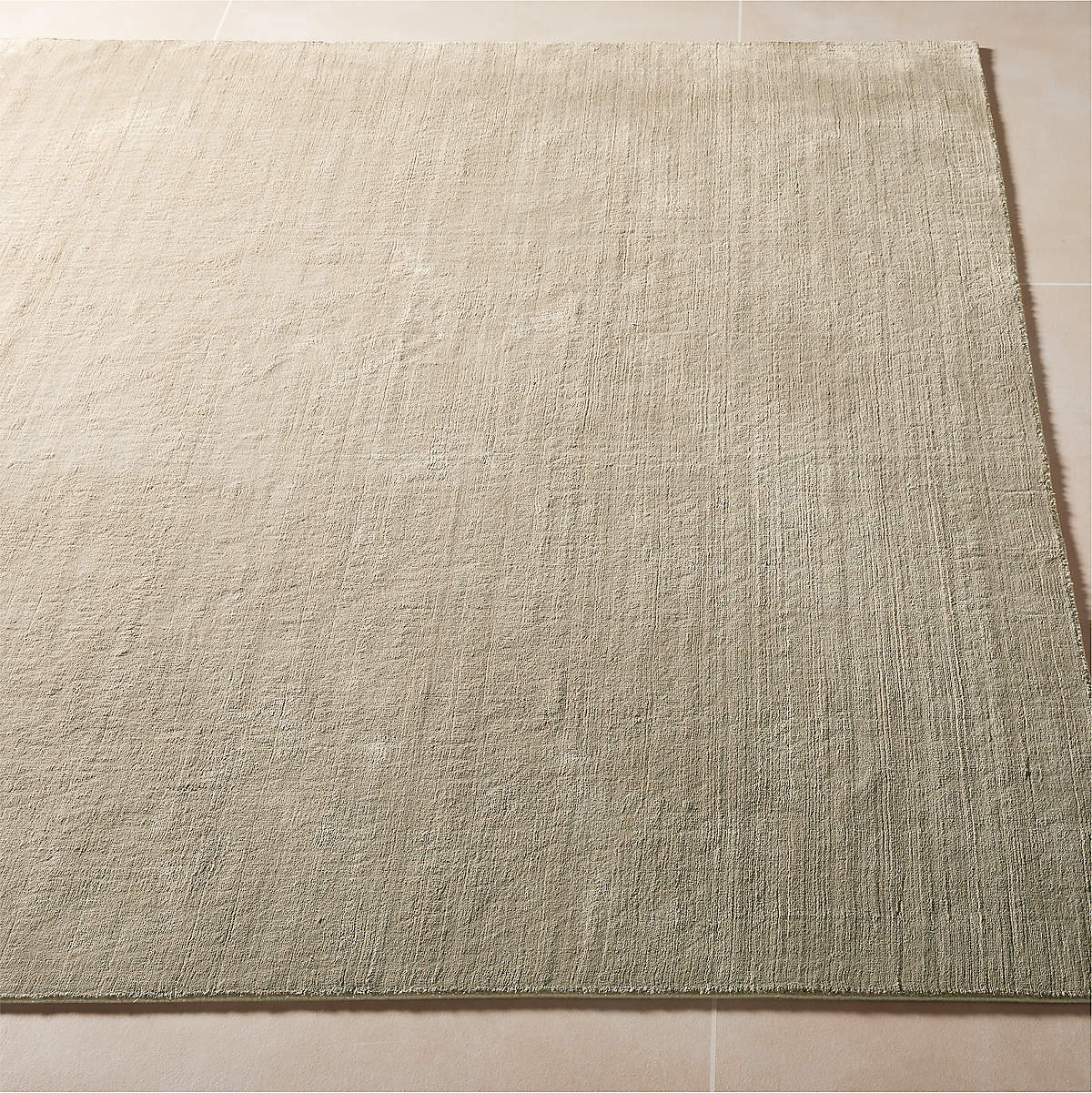 Lyla Taupe Solid Handloomed Performance Area Rug | CB2