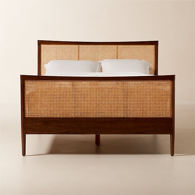 Maeve Natural Cane Queen Bed Reviews CB2
