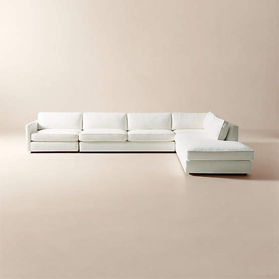 Faible 4-Piece Sectional Sofa with Left Arm Taylor Felt Grey | CB2