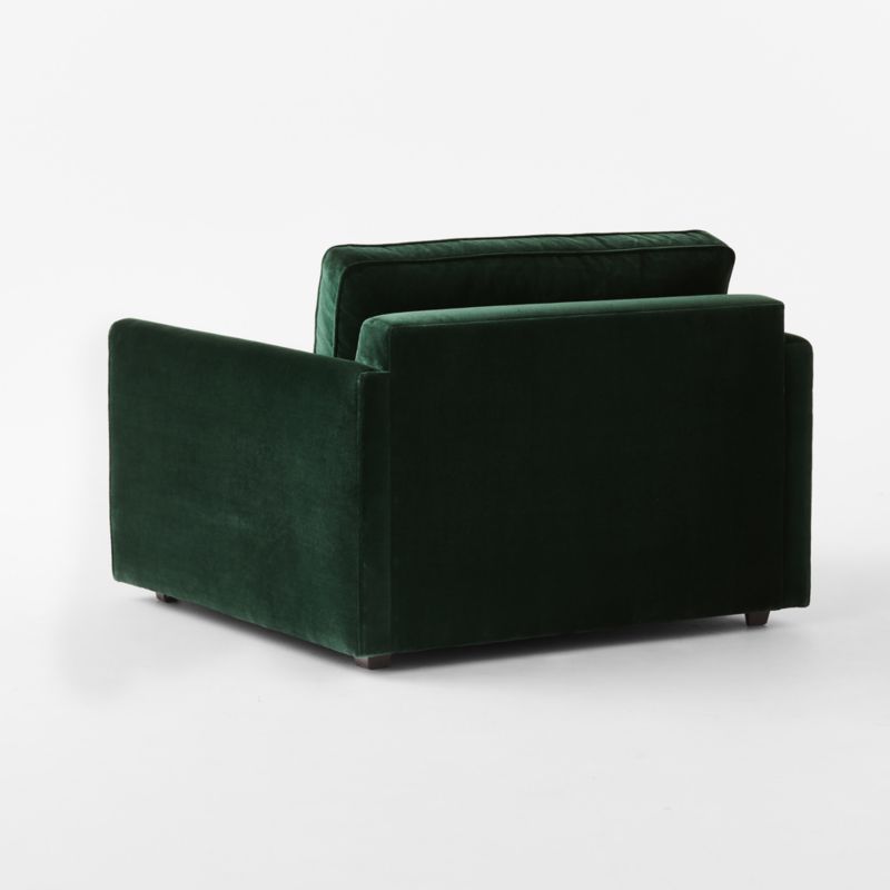 Malea Green Velvet Chair and a Half + Reviews | CB2