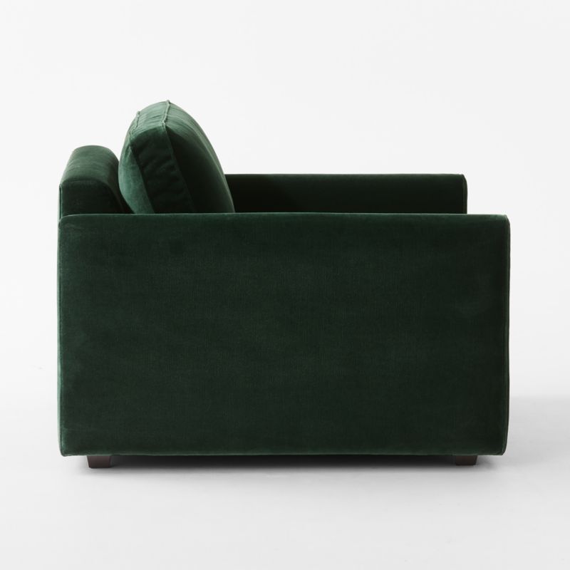 Malea Green Velvet Chair and a Half + Reviews | CB2