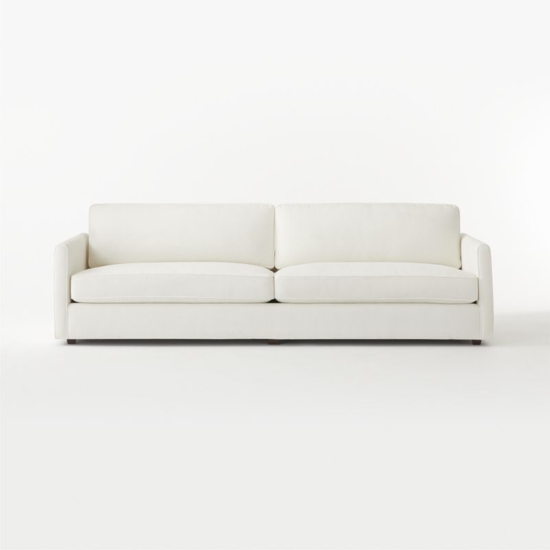 Malea White Performance Linen Sofa + Reviews | CB2 Canada