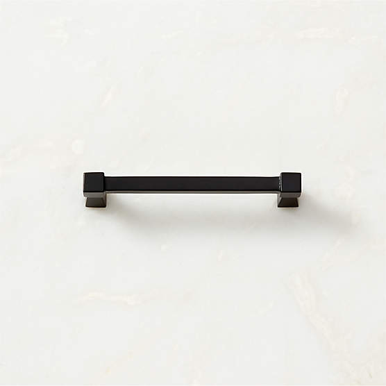 Lavau Black Metal Cabinet Handle 5" + Reviews | CB2