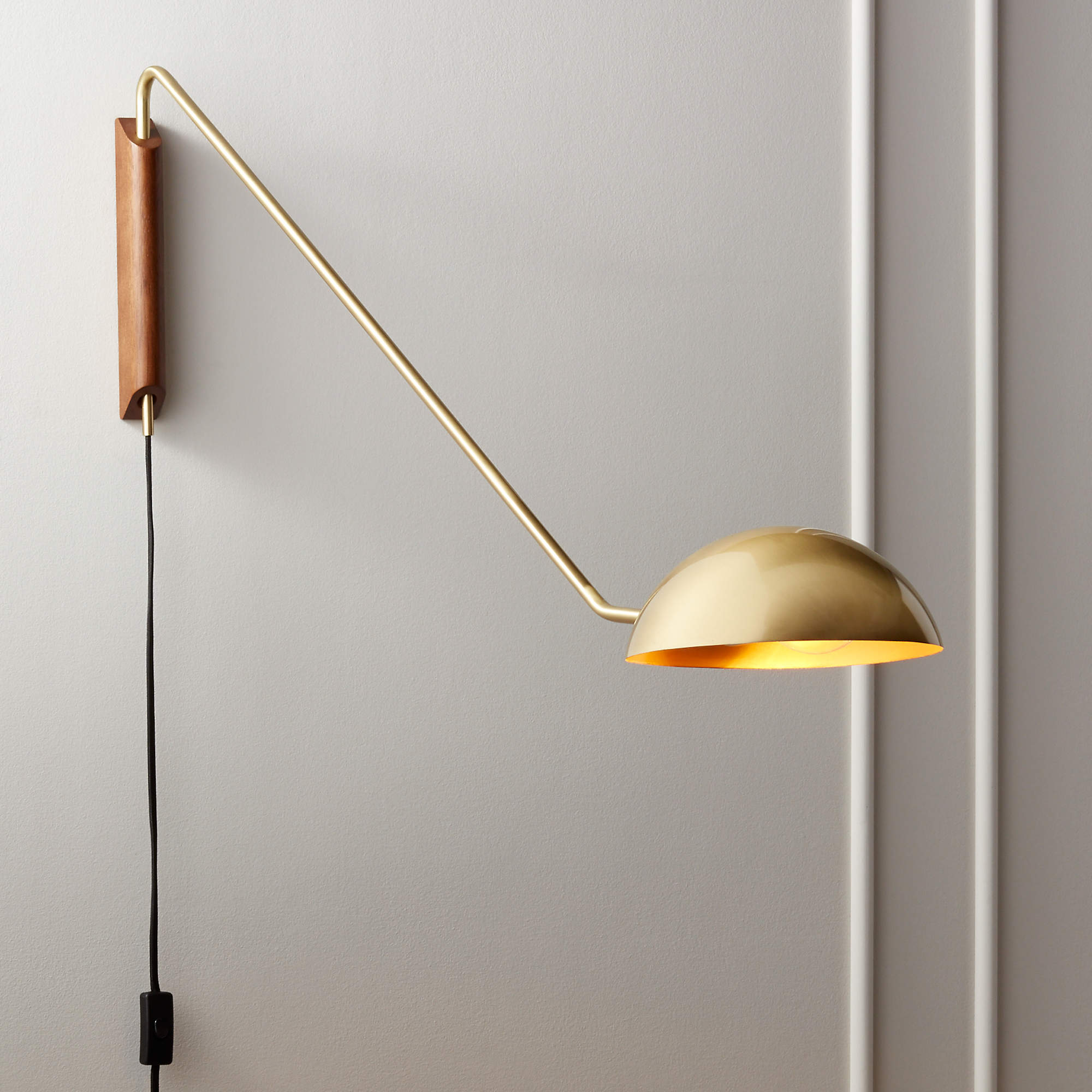 Mantis Swivel Wall Sconce Brass + Reviews | CB2