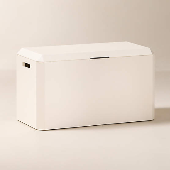 Rowen Handwoven Round White Cotton Storage Basket Large | CB2