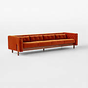 Marconi 4-Seater Tufted Sofa Luca Espresso by Gianfranco Frattini ...